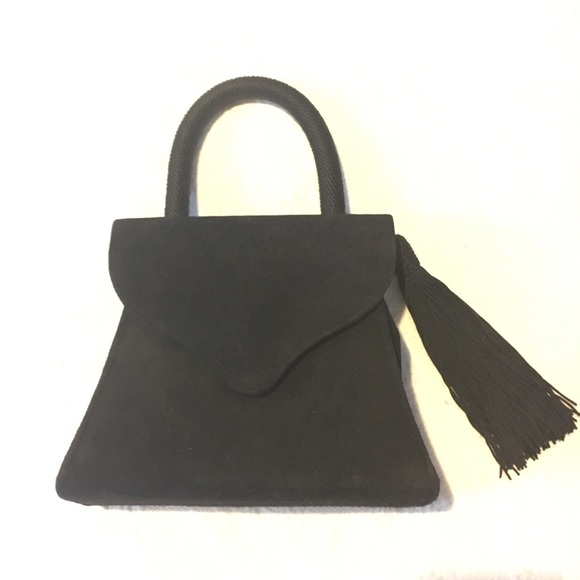 Vintage | Bags | Vintage Suede Top Handle Mini Purse | Poshmark